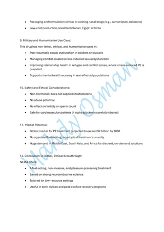Proposal A Novel Dual-Mechanism Nasal Spray for Premature Ejaculation ...