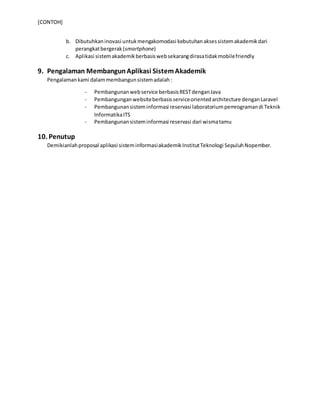 Proposal aplikasi sistem akademik | DOCX