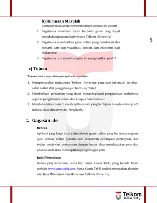 Proposal aplikasi permainan online edukatif dan interaktif melalui ...