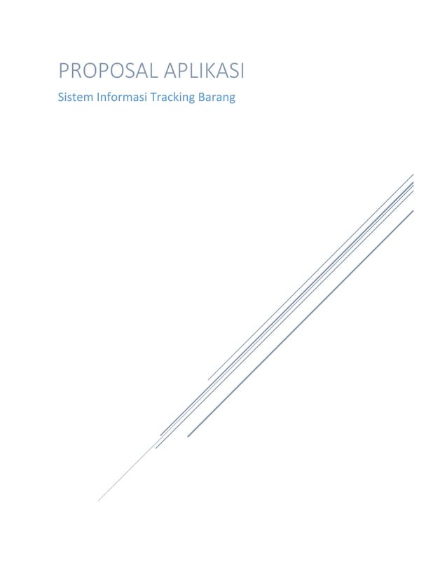 Proposal aplikasi tracking barang | PDF