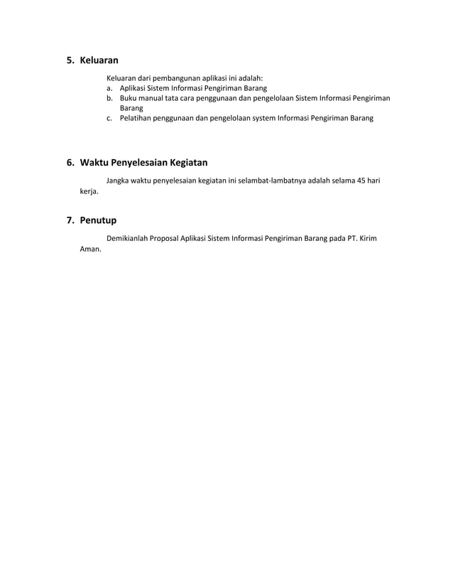 Proposal aplikasi tracking barang | PDF