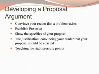 Proposal Arguments | PPT