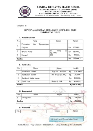 Proposal baksos | DOCX