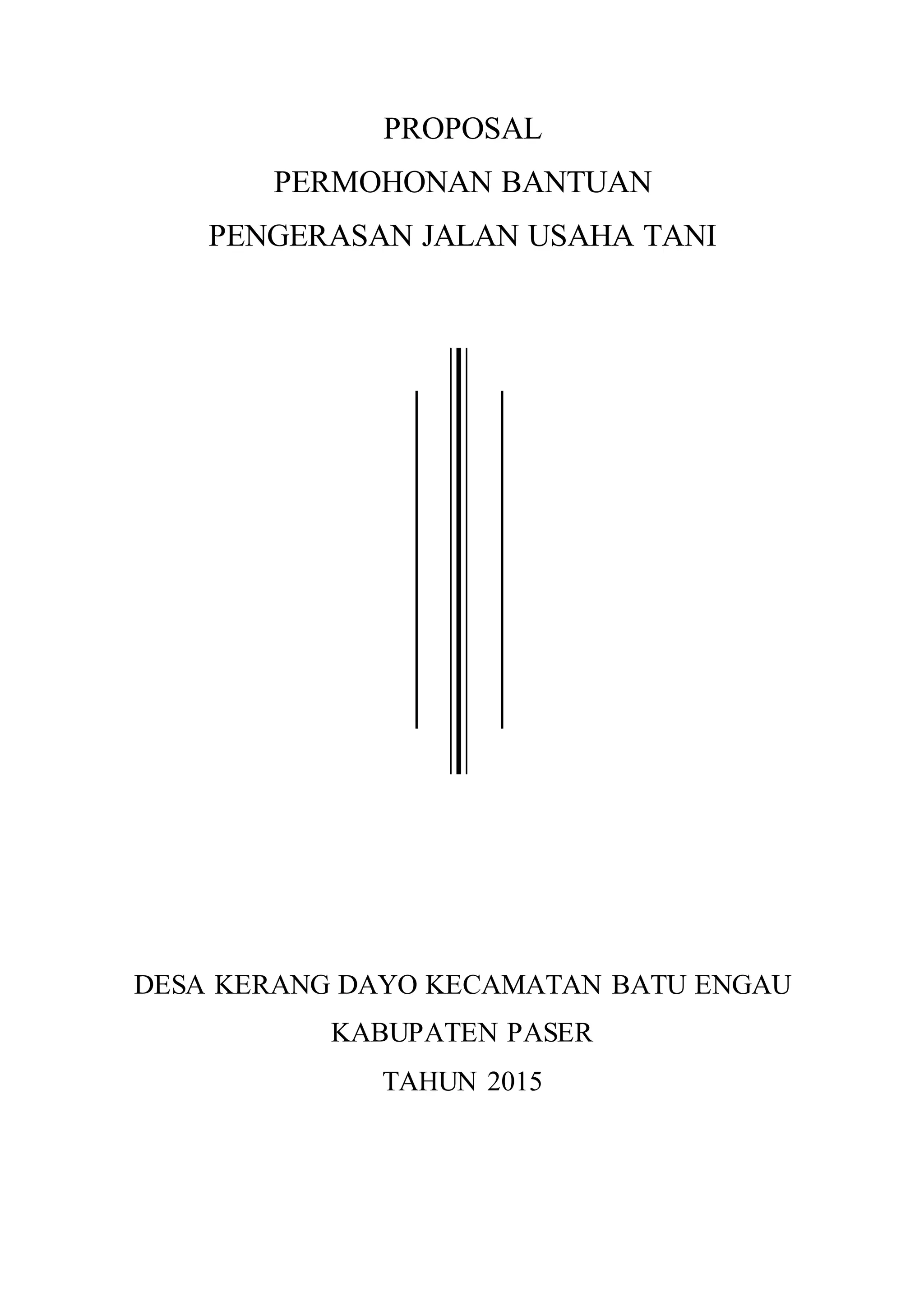 Proposal bantuan pengerasan jalan kelompok tani | DOCX