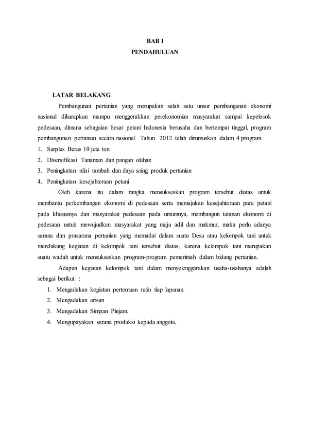 Proposal bantuan pengerasan jalan kelompok tani | DOCX