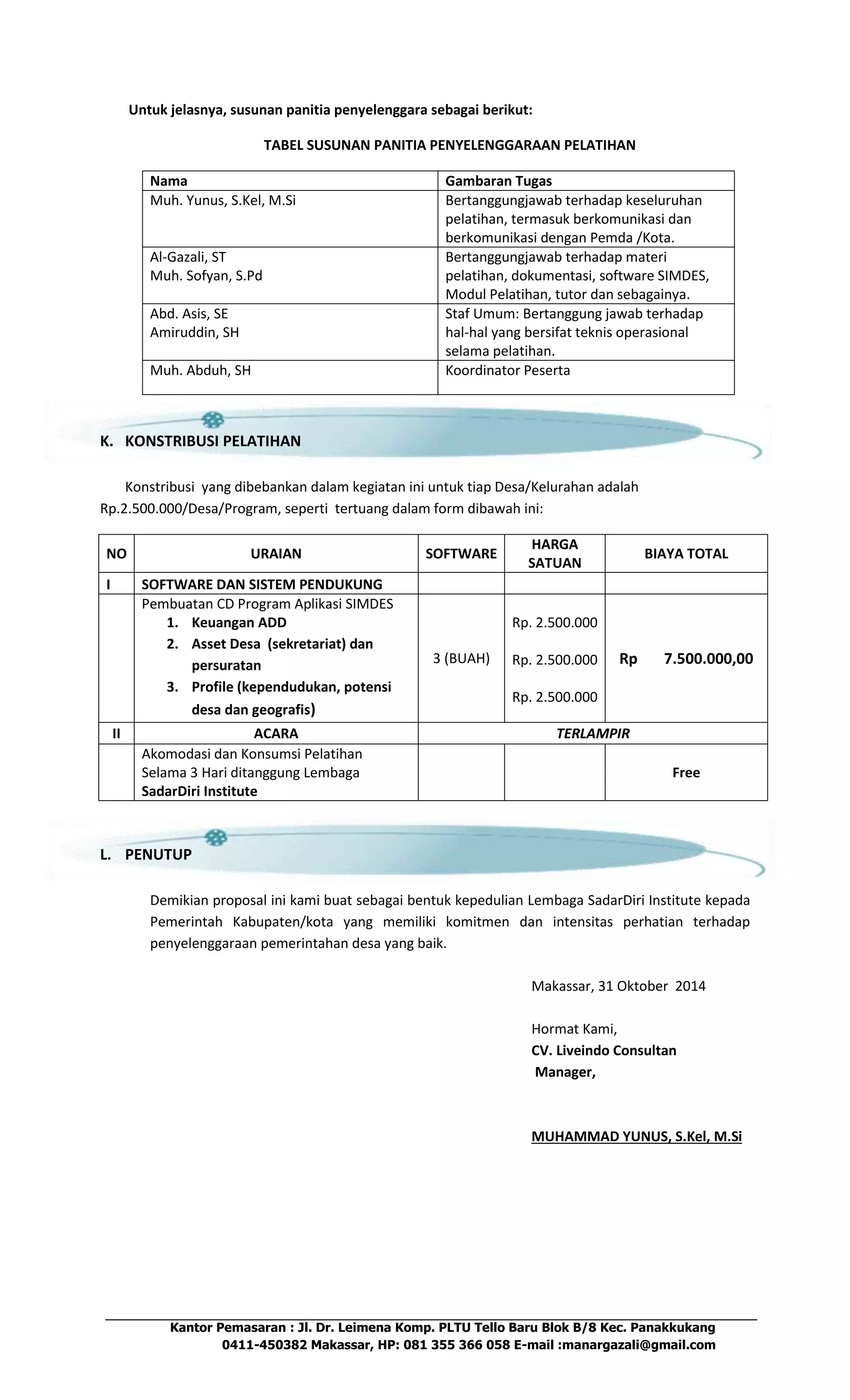 Proposal baru simdes 2014 | PDF