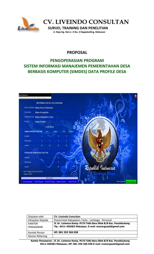 Proposal baru simdes 2014 | PDF
