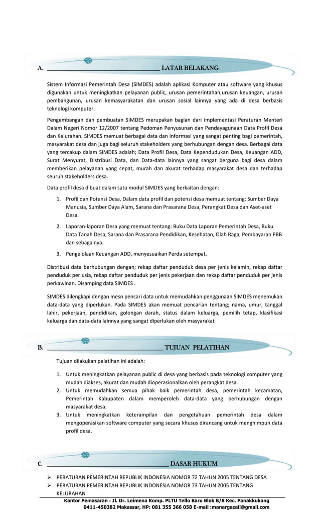 Proposal baru simdes 2014 | PDF