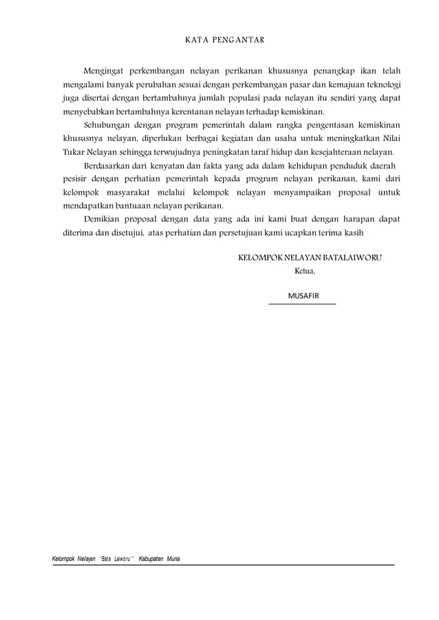 Proposal bata laiworu | DOCX