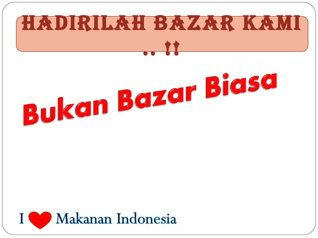 Proposal bazar | PPT