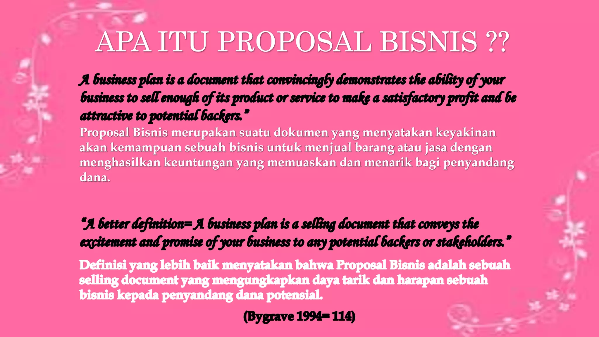 Proposal bisnis ppt | PPTX