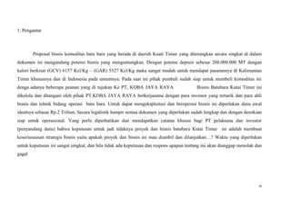 Proposal bisnis coal mining | PDF