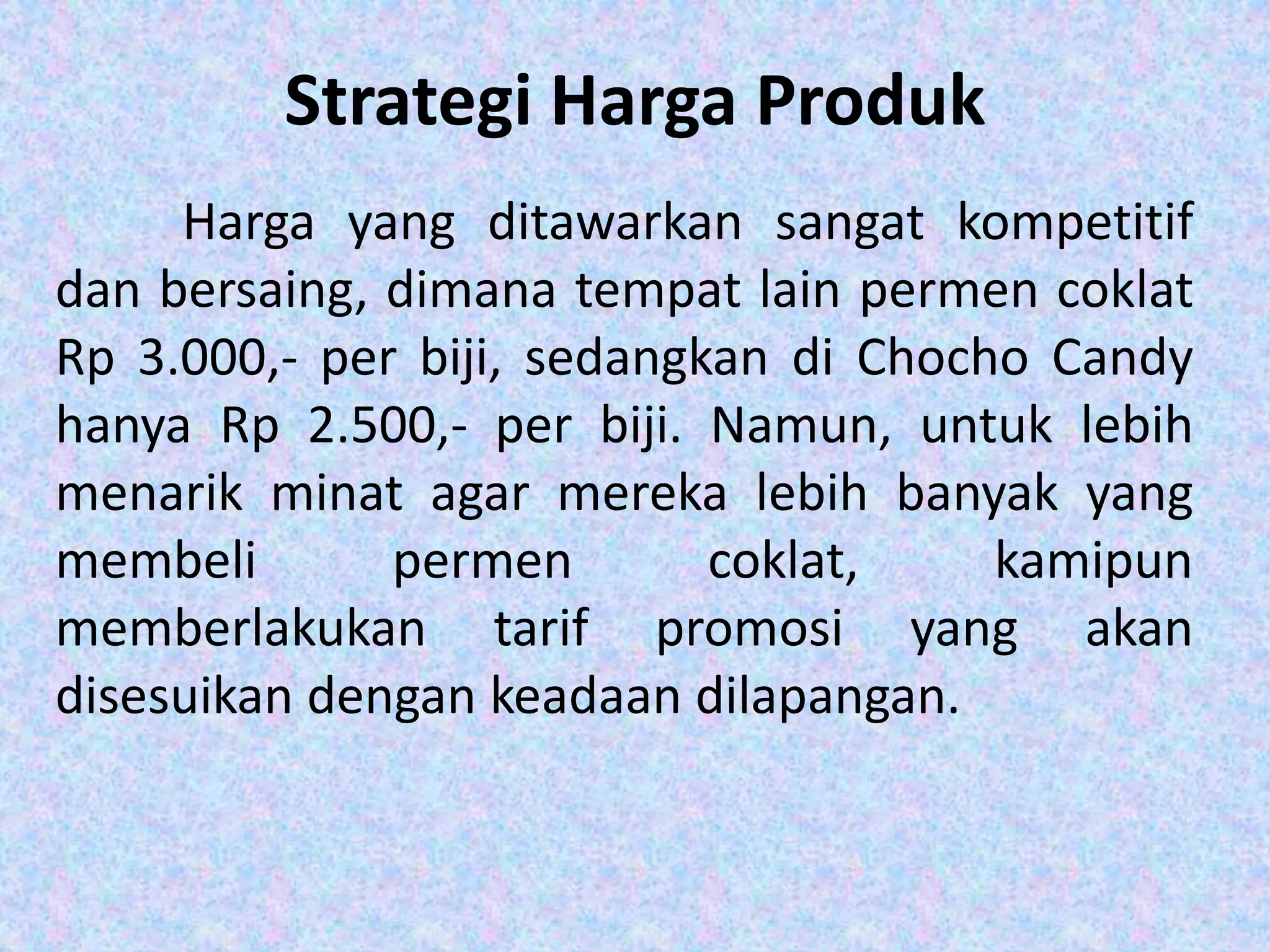 Proposal bisnis plan permen coklat | PPTX