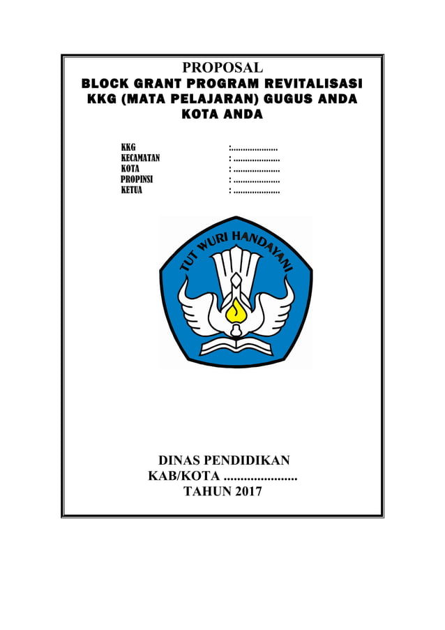 Proposal block grant program revitalisasi kkg | DOC