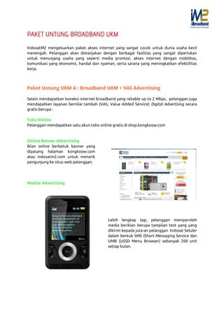 SME Broadband Internet IndosatM2 | PDF