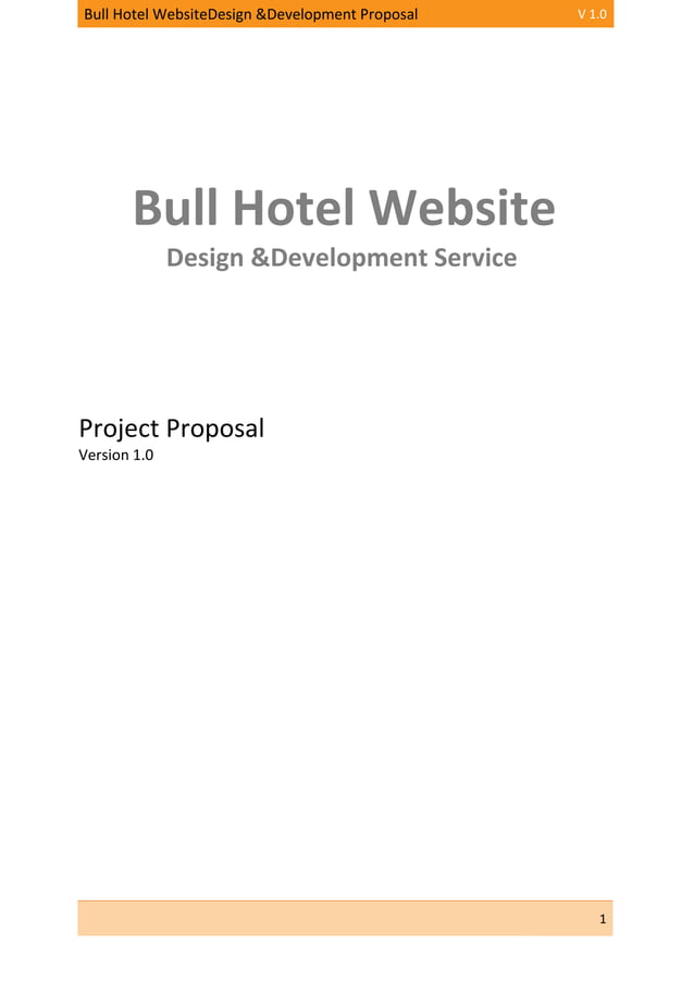 Proposal bull hotel website design & development | DOCX