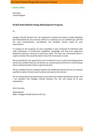 Proposal bull hotel website design & development | DOCX
