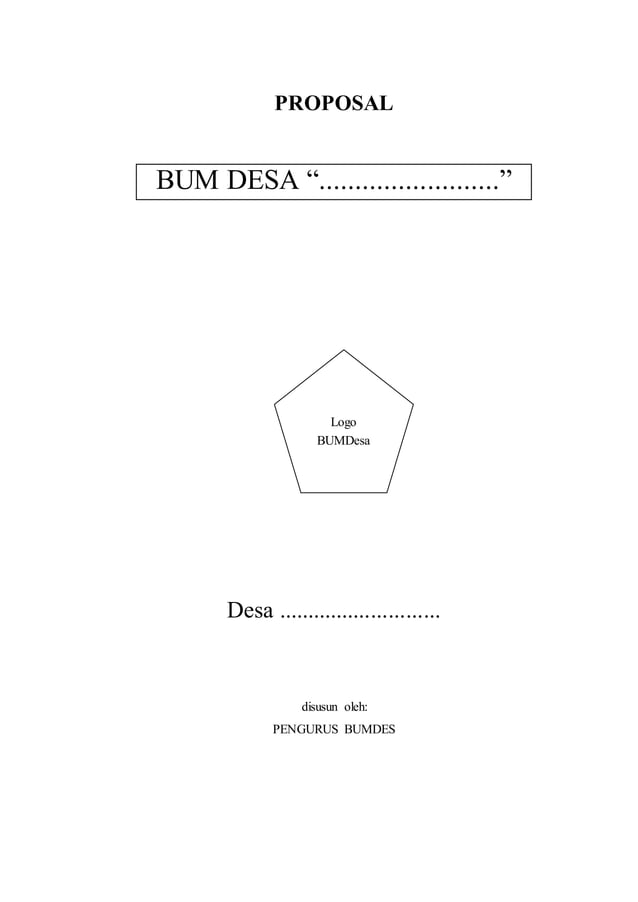 PROPOSAL BUMDESA | DOCX