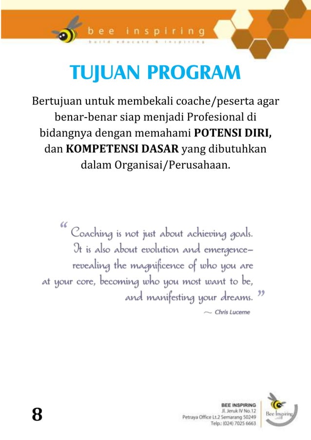 Proposal Capacity Building BEE INSPIRING | PDF