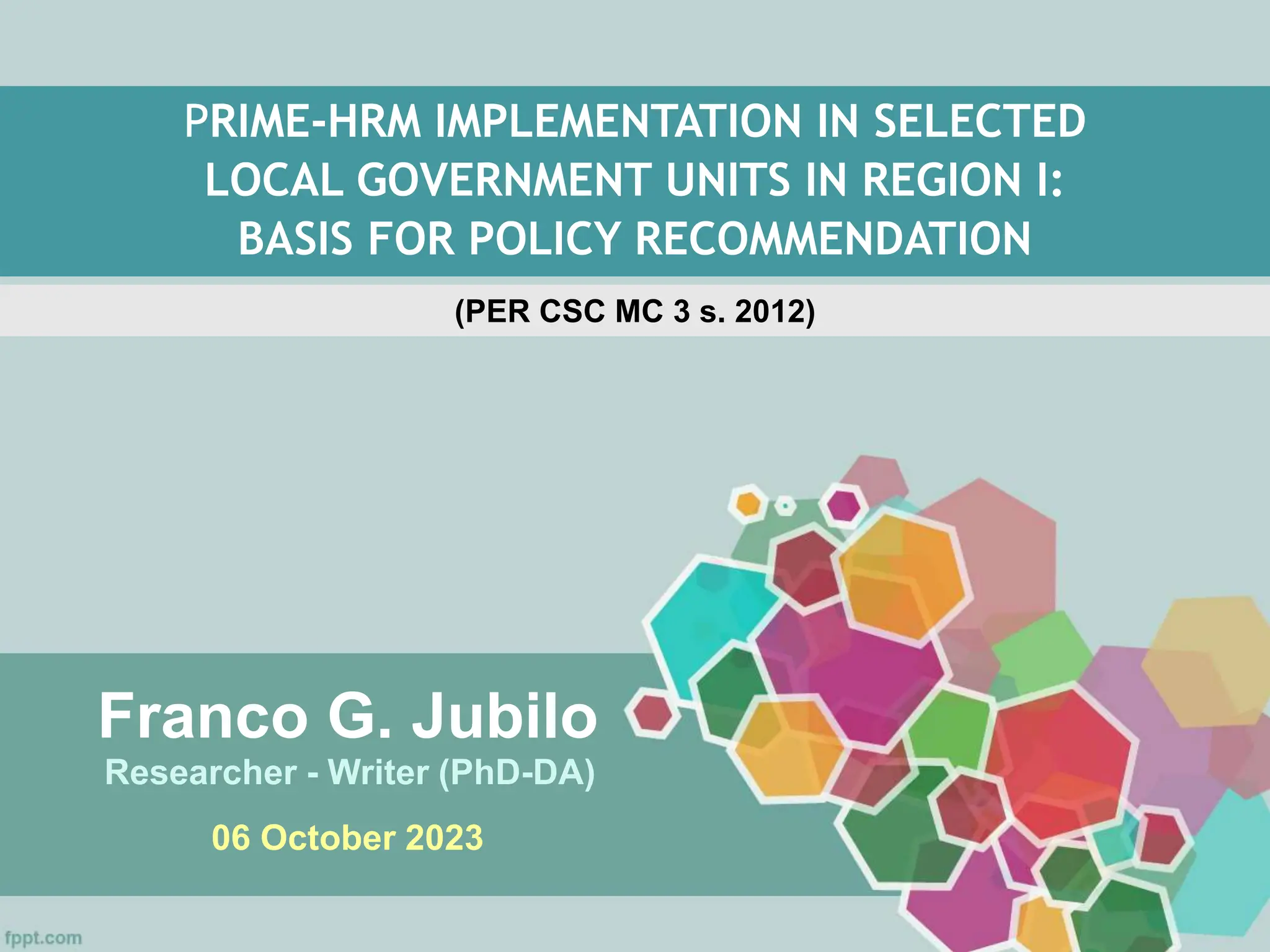 Proposal Defense on the Impact of PRIME-HRM Maturity Level 2 in the ...