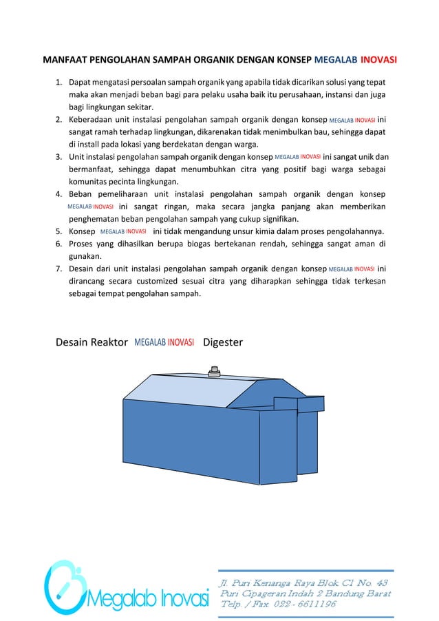 Proposal digester sampah megalab inovasi | PDF