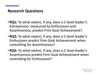 Proposal dissertation defense extroversion introversion and c level ...