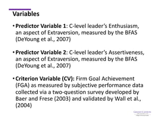 Proposal dissertation defense extroversion introversion and c level ...