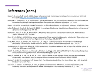 Proposal dissertation defense extroversion introversion and c level ...