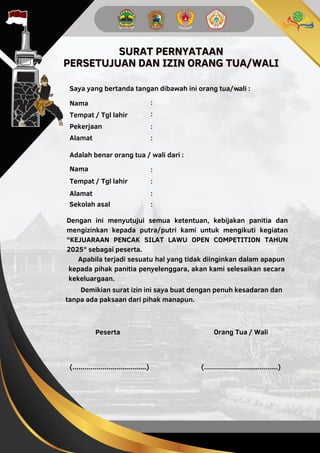 Kejuaraan Pencak Silat Lawu Open Competition 2025: Event Details and ...