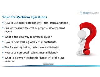 Proposal Efficiencies that Save Money | PDF