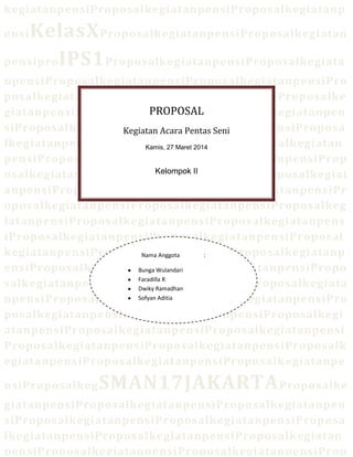 Proposal kegiatan Pensi | DOCX