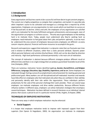 Proposal Employee Motivation | PDF