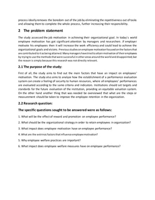 Proposal Employee Motivation | PDF