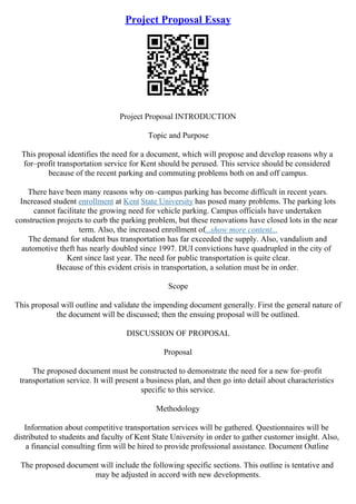 Proposal Essay Topics Ideas | PDF