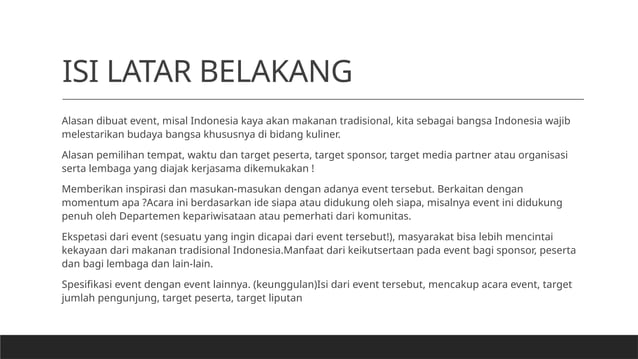 Membuat PROPOSAL EVENT management yang menarik | PPTX