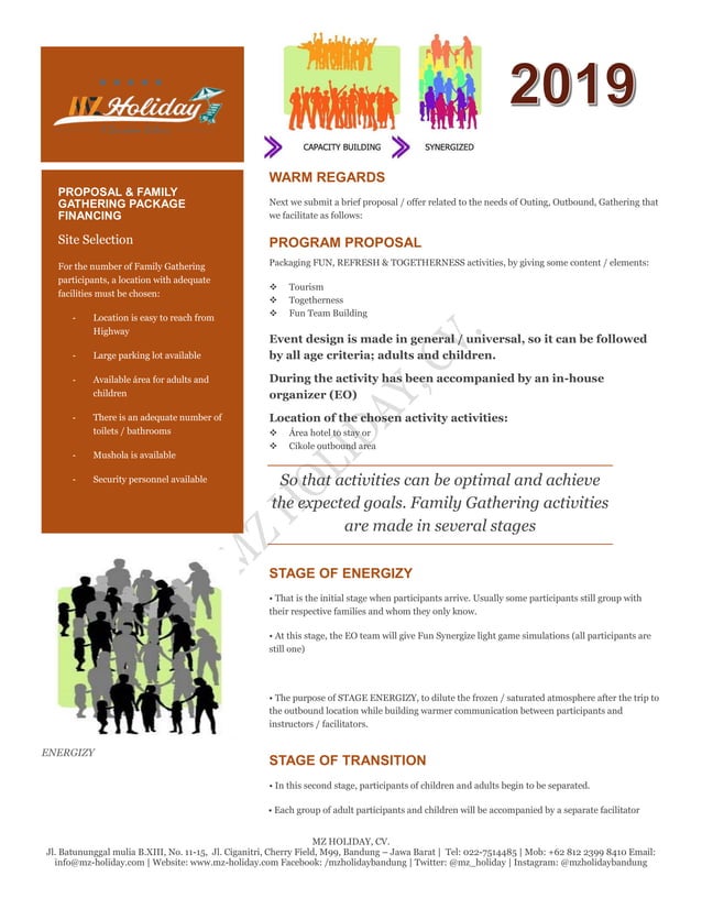 PROPOSAL & FAMILY GATHERING PACKAGE | PDF | Hotel Properties | Real Estate