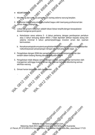 PROPOSAL FINAL WARTEG JAYA BAHARI 2023 | PDF