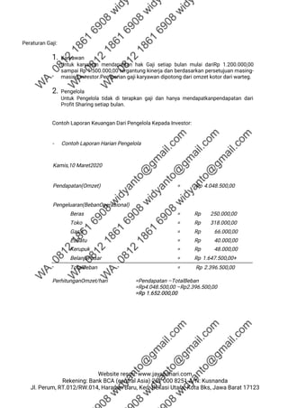 PROPOSAL FINAL WARTEG JAYA BAHARI 2023 | PDF