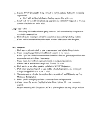 Proposal for AAUW - DB&H Communications | PDF