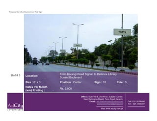 Proposal For Advertisement On Pole Sign | PDF
