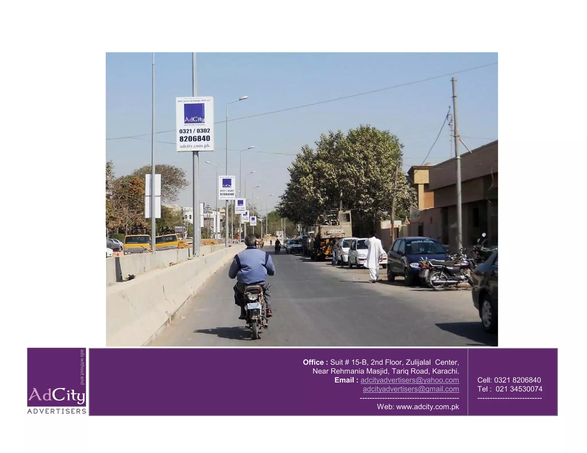 Proposal For Advertisement On Pole Sign @ Tipu Sultan Road | PDF