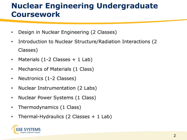 Proposal For a Nuclear Reactor Operations Course at Purdue University | PPT
