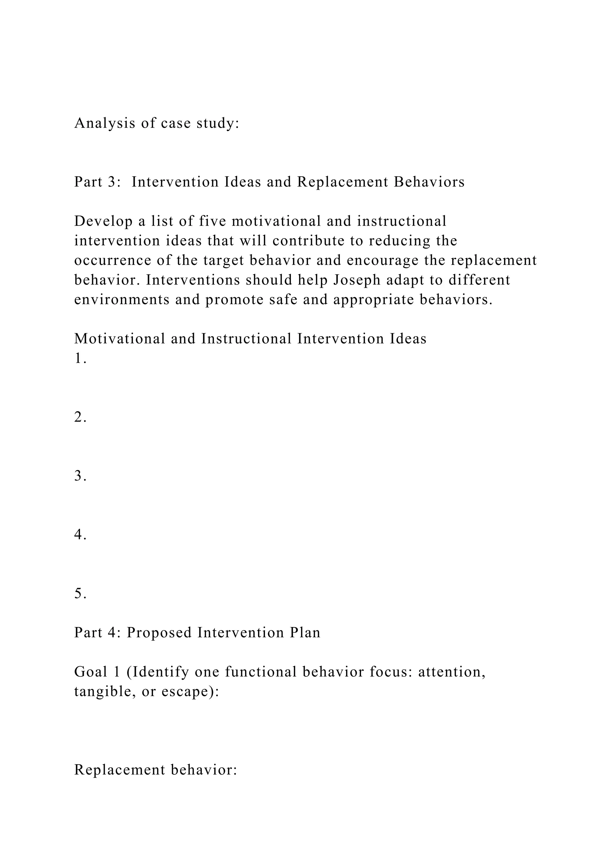Proposal for Behavior Change TemplatePart 1 ABC ChartCreate.docx