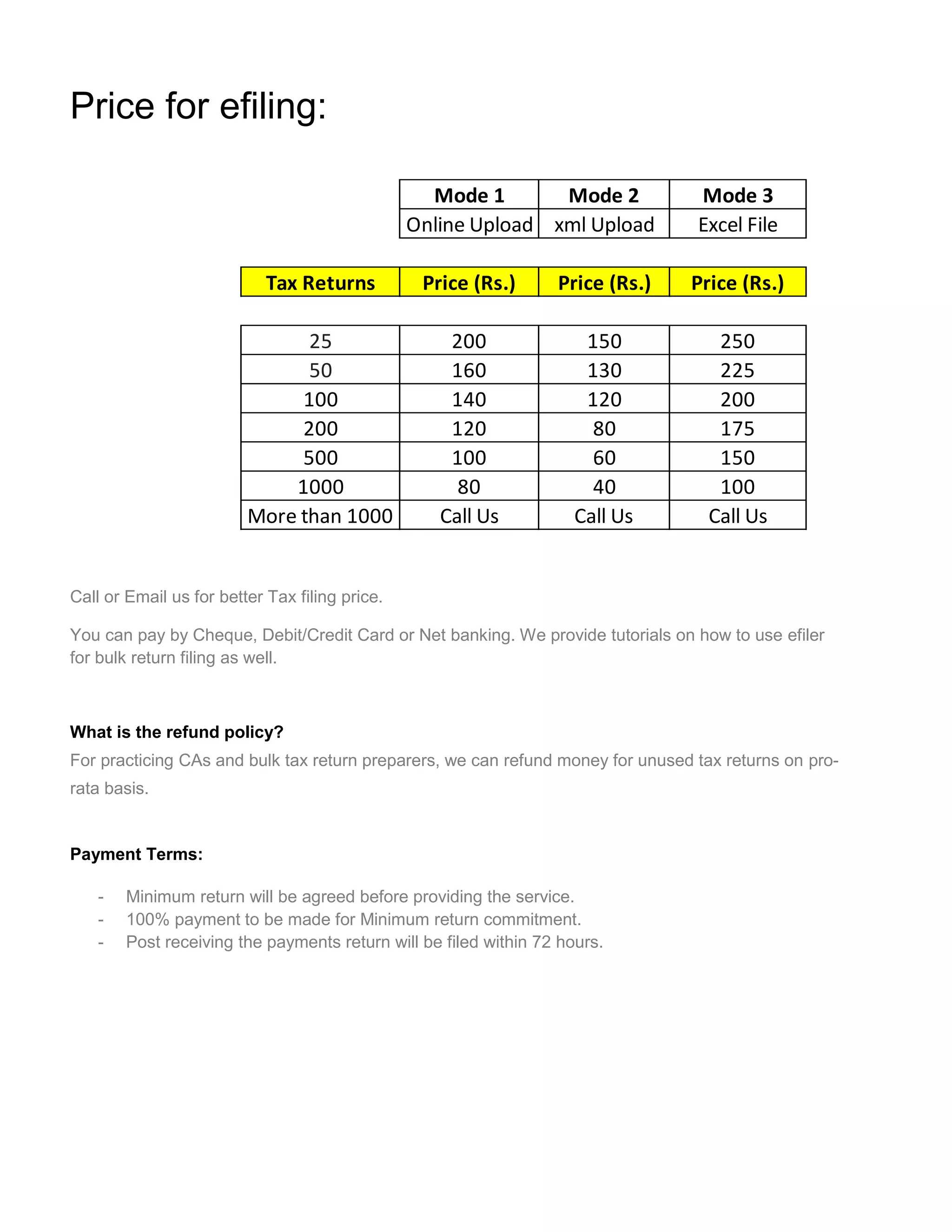 Proposal for bulk Income Tax efiling | PDF