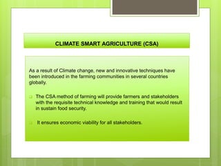 A Proposal for a Climate Smart Agriculture (CSA) System in Trinidad and ...