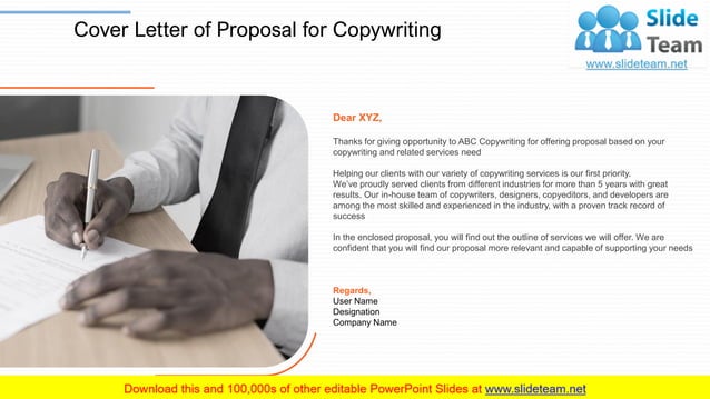 Proposal For Copywriting PowerPoint Presentation Slides | PPT
