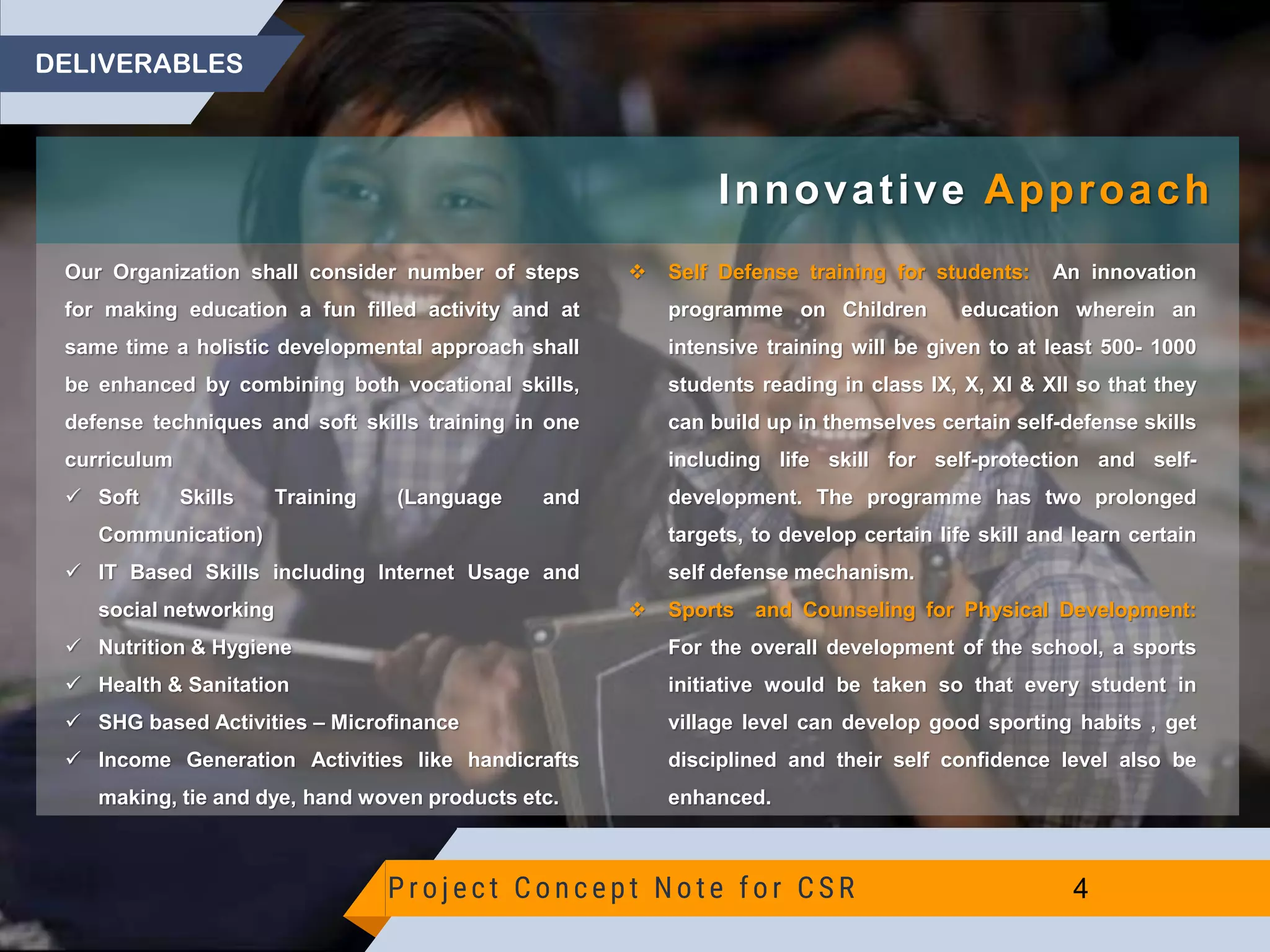 Proposal and CSR Concept Note - Business Proposal | PPTX