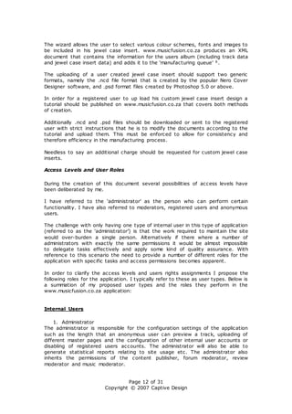 Proposal for development of Music Distribution Website proposal | DOCX