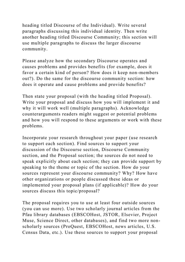 Proposal for Discourse and Discourse Community Project4-5 Body.docx