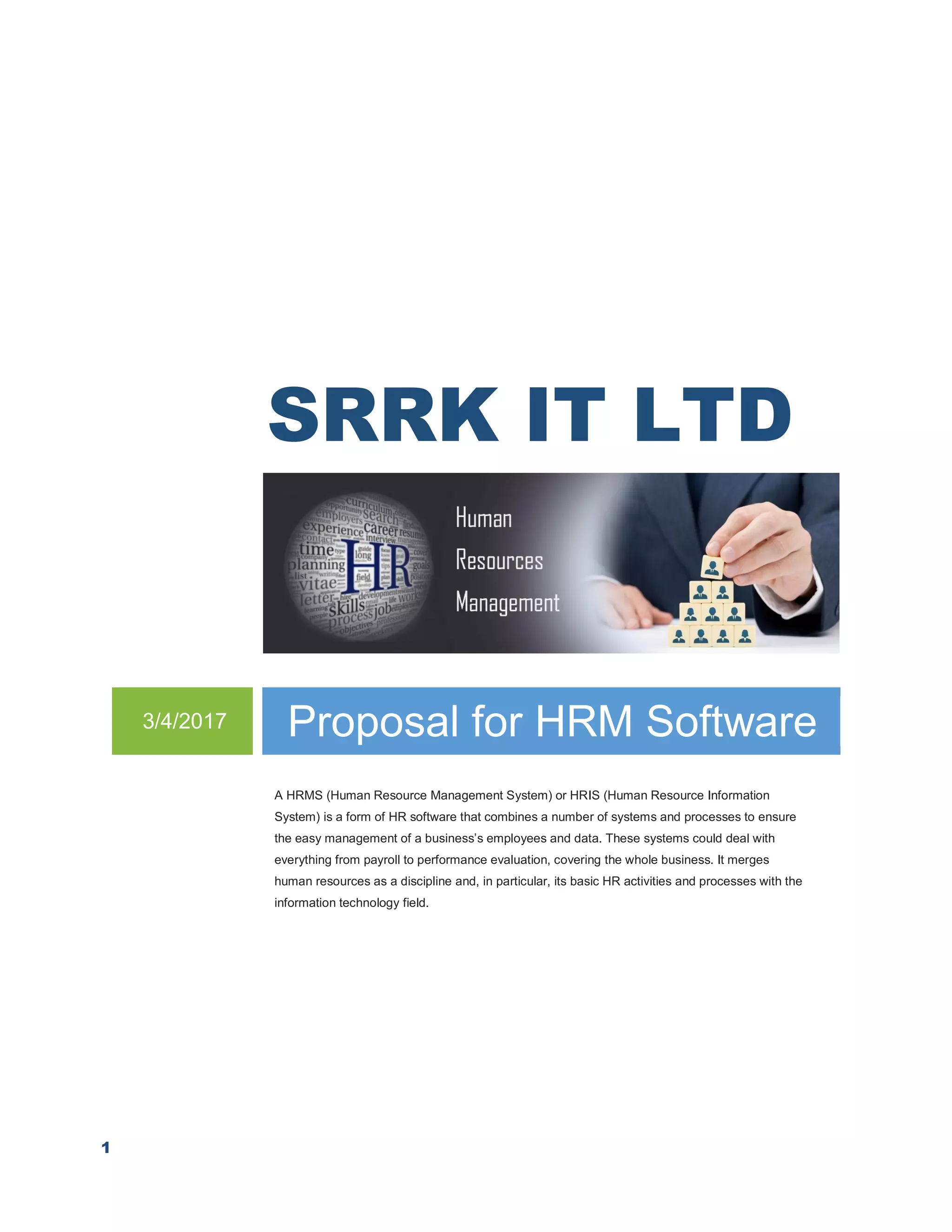 Proposal for hrm | PDF